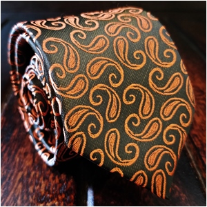 Rent Burnt Orange Mango Tie - Bold & Stylish Accessory | CandidMen