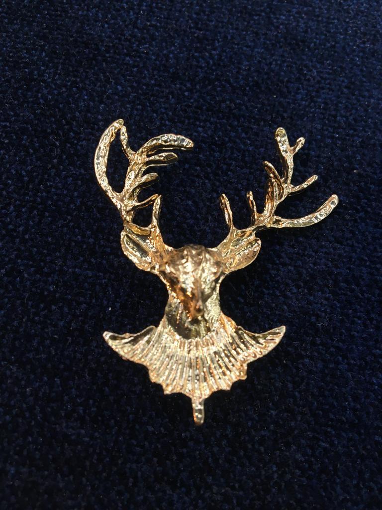 Rent Deer Gold Horn Brooch – Bold & Regal