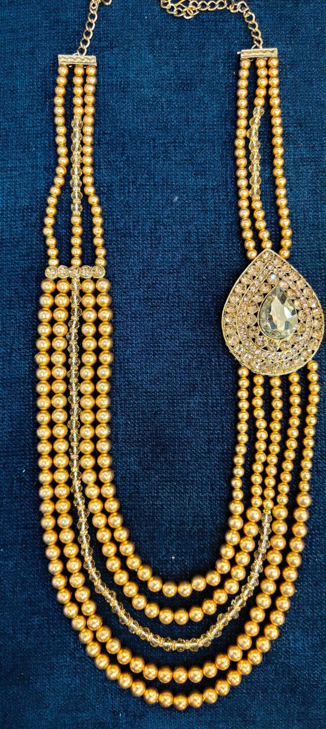 Rent Golden Beads Maala - Elegant & Timeless Jewelry | CandidMen