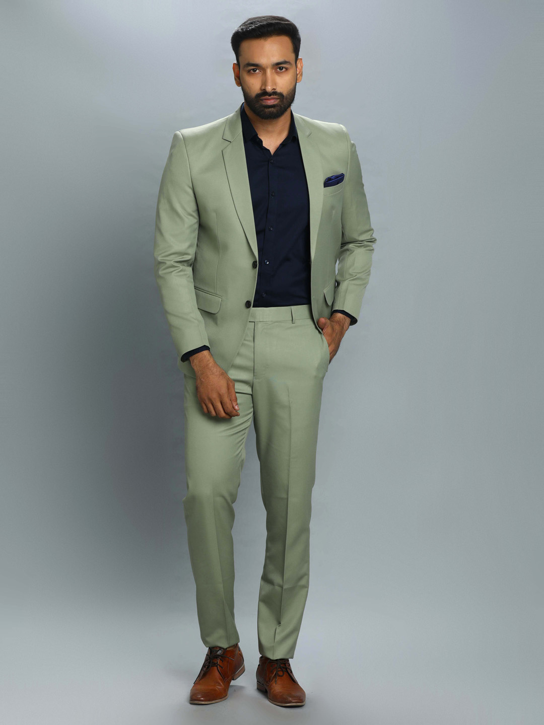 Rent/Buy Light Green Subtle Formal 2 Piece Suit | Home Trial | Free ...