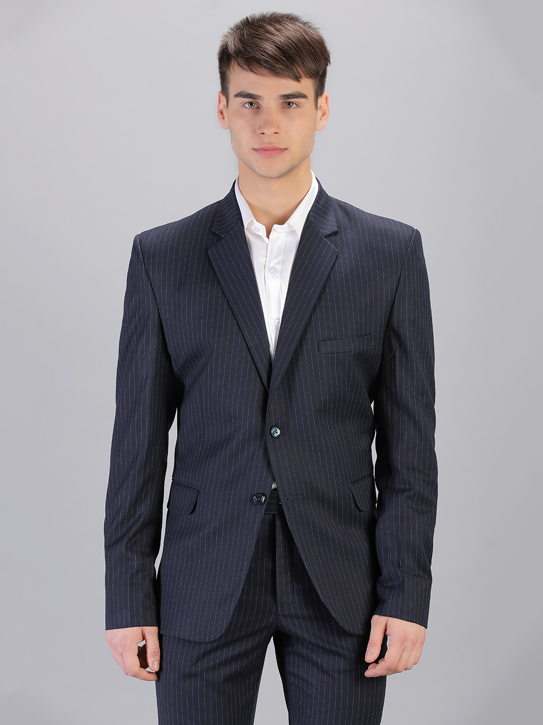 Rent/Buy NavyBlue Vertical Full Suit | Home Trial | Free Delivery ...