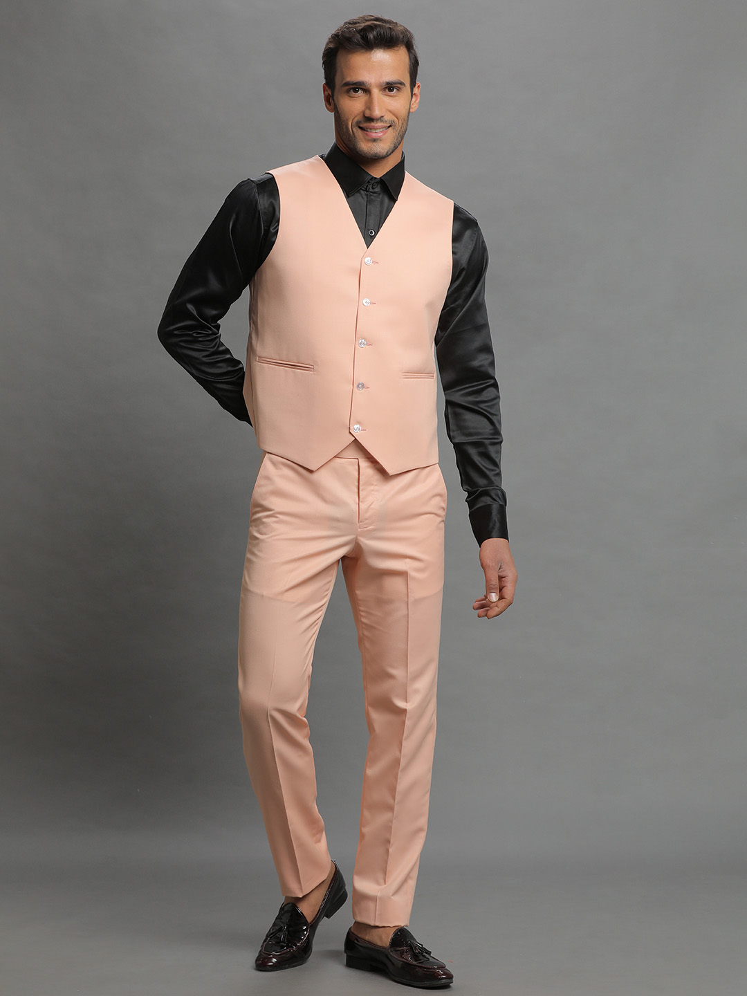Rent/Buy Peach 3 Piece Suit | Home Trial | Free Delivery | CandidMen
